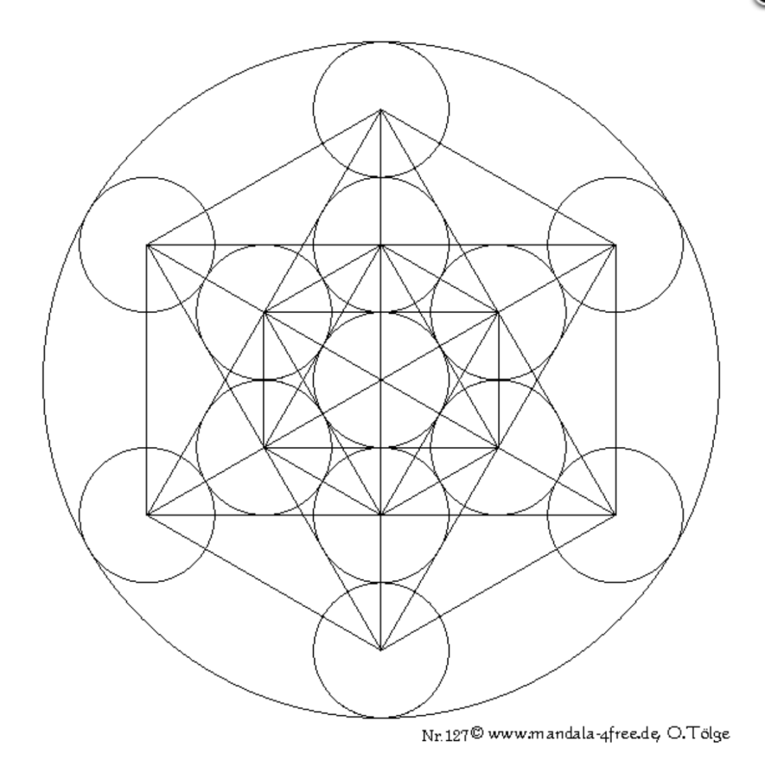 Mandala Monday - Free Metatron's Cube Mandala to Color
